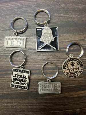 STAR WARS FINE PEWTER KEY CHAINS RARE 1996 RAWCLIFFE lot of 5 great ...
