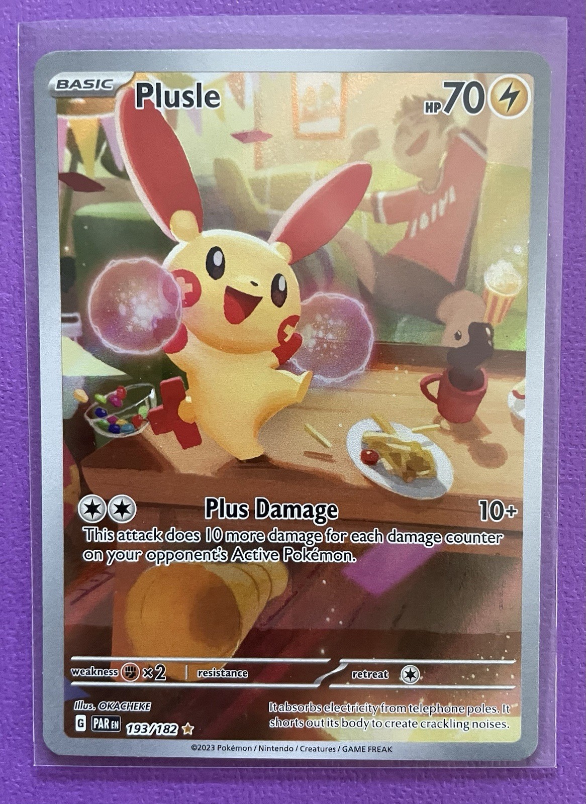 TCG-Plusle 2023 Paradox Alt Art Illustration Rare Holo Pokemon Card 193/182 (NM) | eBay