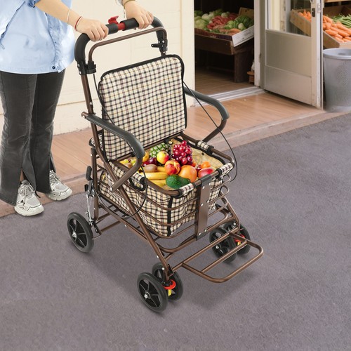 Shopping Cart, Foldable Shopping Cart, Foldable Shopping Cart with Seat ...