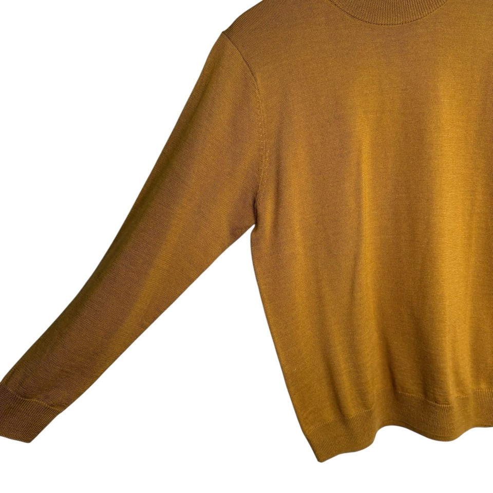 Linea Uomo Mens Sweater Small Brown Wool Turtleneck Knit Timeless ...
