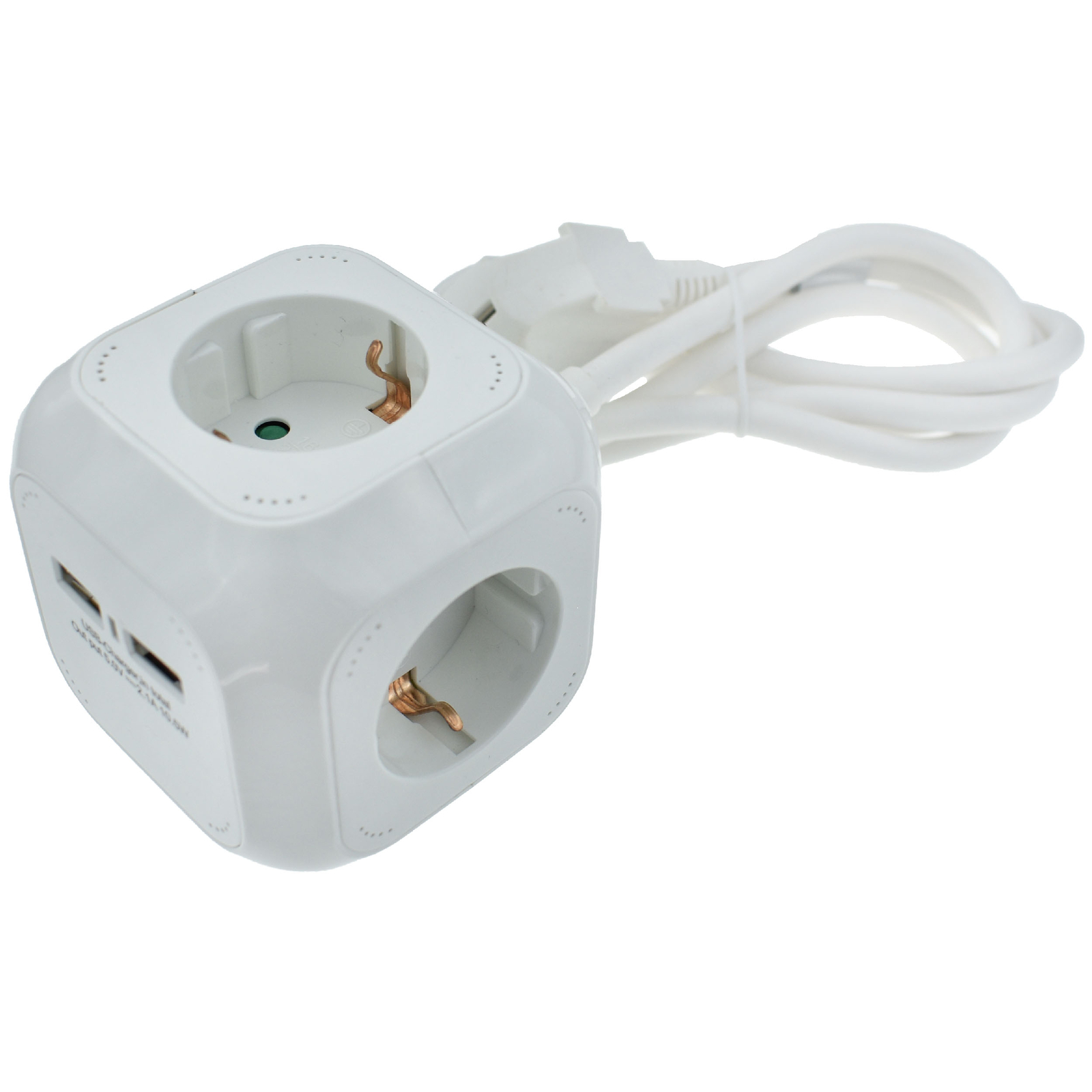 Steckdosenleiste Mehrfachsteckdose Mehrfachstecker Würfel Quadrat Rolle ...