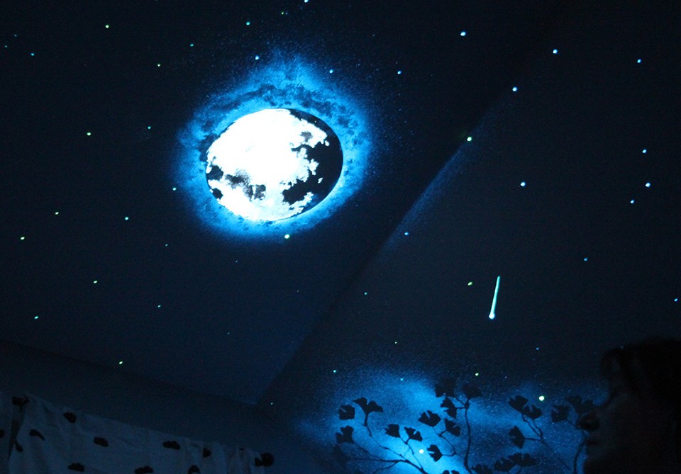 Glow in the Dark Acrylic Star Ceiling Paint UV Black Light Cosmic ...