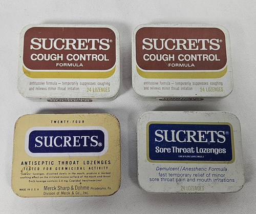 Vintage Sucrets Cough Control Formula Sore Throat Lozenges & Antiseptic ...