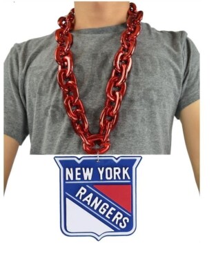 New NHL New York Rangers BIG Fan Chain RED Necklace 3D Foam | eBay