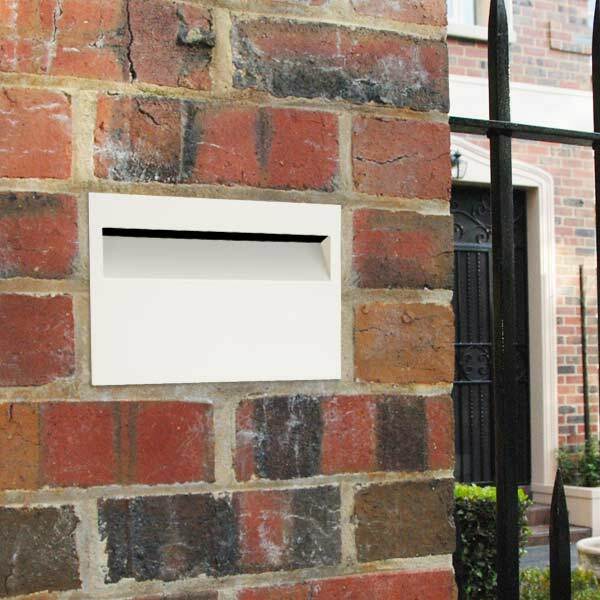 Milkcan BRICK IN CREAM Letterbox INCLUDES Front/Back, 2 x Paper Holders ...