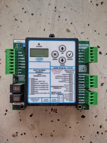 AAON CONTROLLER OE377-26-00059 MHGRV-X Tulsa V12100 Wattmaster LB102098 ...