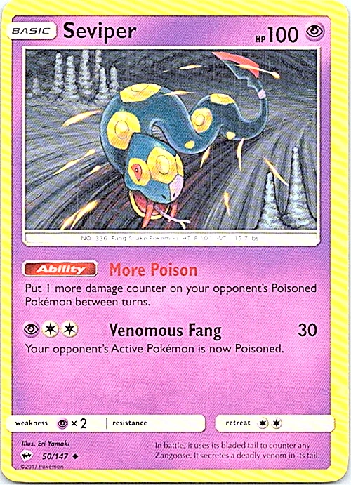 Seviper Pokemon Card