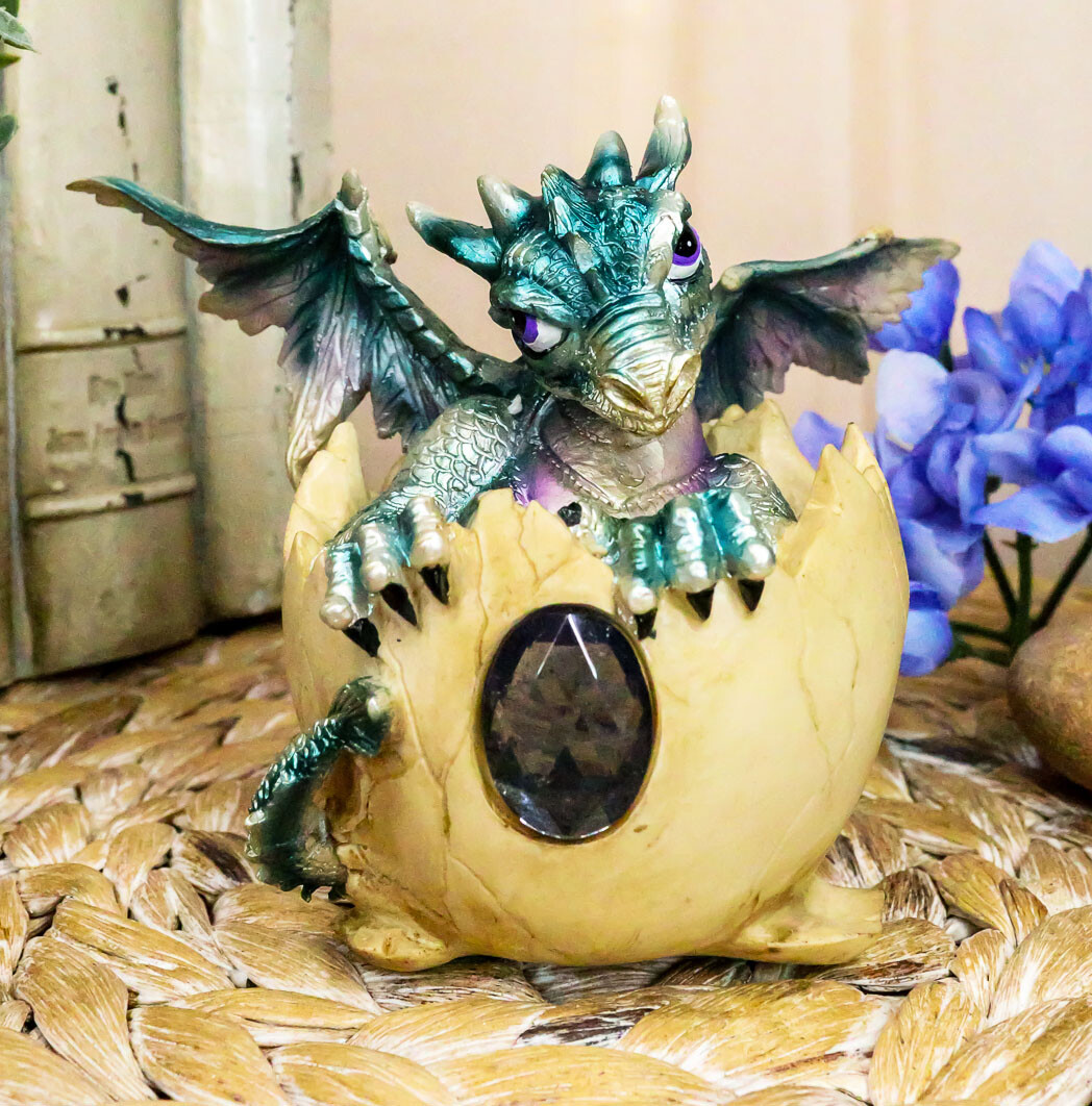 December Birthstone Dragon Egg Statue Onyx Gem Birthday Dragon ...