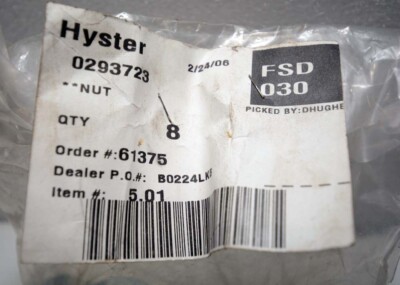Hyster 293723 Nuts hy0293723 (Inv.41766) | eBay