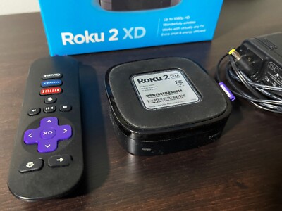 Roku 2 XD Media Streamer 3050R - Black, Original Box, Excellent ...
