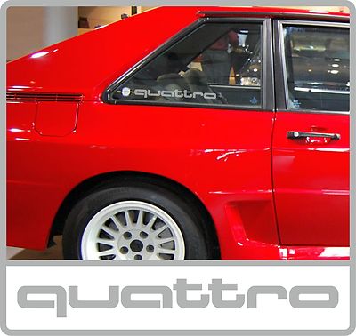 AUDI QUATTRO FROSTED REAR QUARTER WINDOW DECALS / STICKERS | eBay