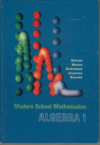 Modern School Mathematics Algebra 1 | eBay