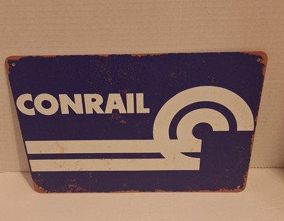 Conrail Railroad 11-3/4" X 8" Distressed tin sign | eBay