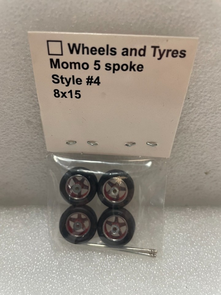 8x15 1/43rd scale Tyres With Wheels ACE Model Cars Largest Style #4 ...
