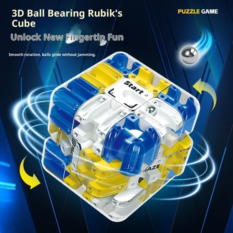 Fun 3D Rolling Ball Maze Puzzle Cube, Brain Teaser Challenge Game | eBay UK