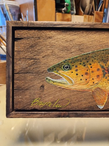 Native fish art / by artist Bryce Lund art / Wild Golden Trout | eBay