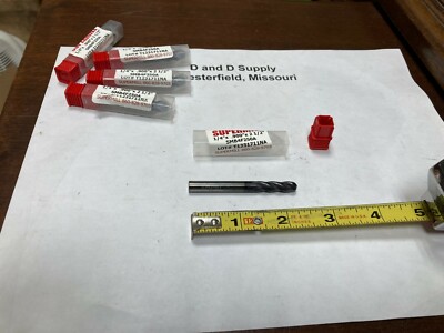 Supermill SMB4F250A, 1/4" 4 Fl, Ball Nose Carbide End Mill, ALTiN, USA ...