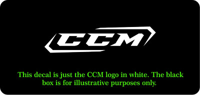 #3621 (2) 6" CCM Hockey Logo Decal Sticker Vinyl Gloss WHITE | eBay