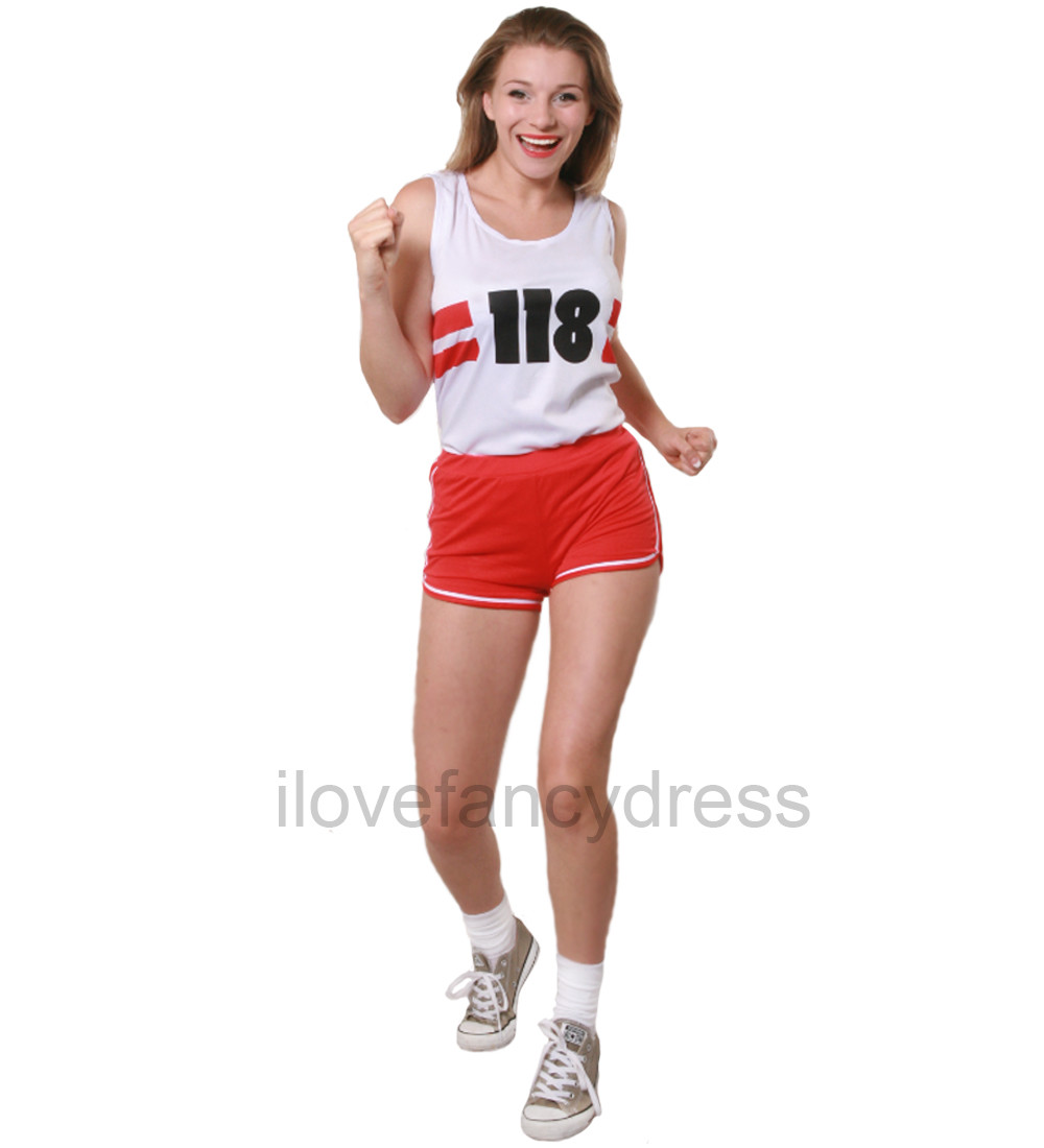 LADIES 118 118 COSTUME VEST AND SHORTS FUN RUN MARATHON FANCY DRESS ...