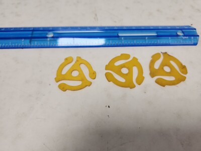 Original Vintage 45 Rpm Record Adapter Lot of 3 (Yellow) Inserts | eBay