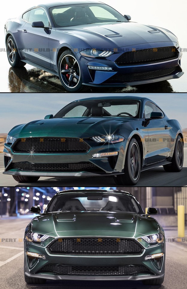 For 18-23 Ford Mustang Bullitt Style Textured Blk Honeycomb Upper ...