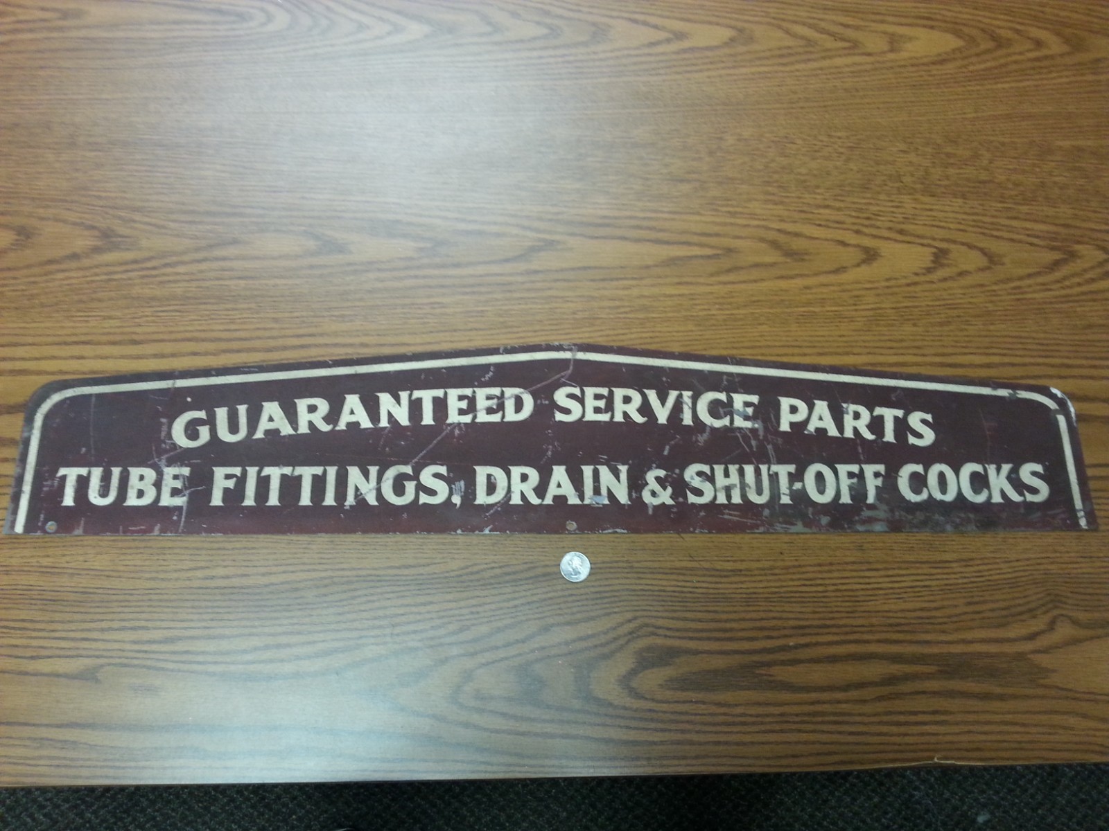 Collectible Industrial Advertising Product Shelving Unit Sign Service ...
