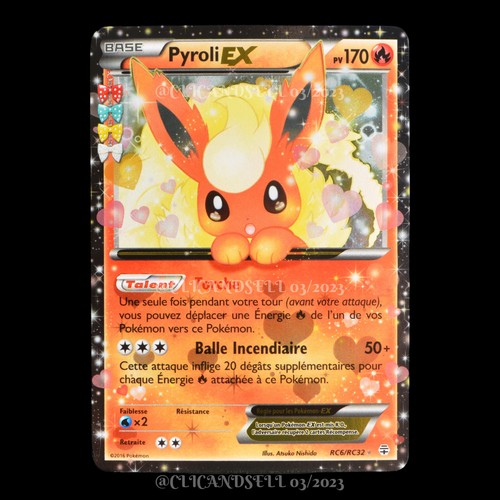 carte Pokémon Pyroli EX RC6/RC32 #7 G01 - Générations NEUF FR | eBay