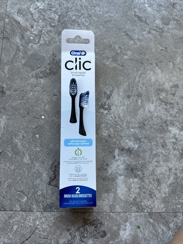 Oral-B Clic Toothbrush Ultimate Clean Replacement Brush Heads Black ...