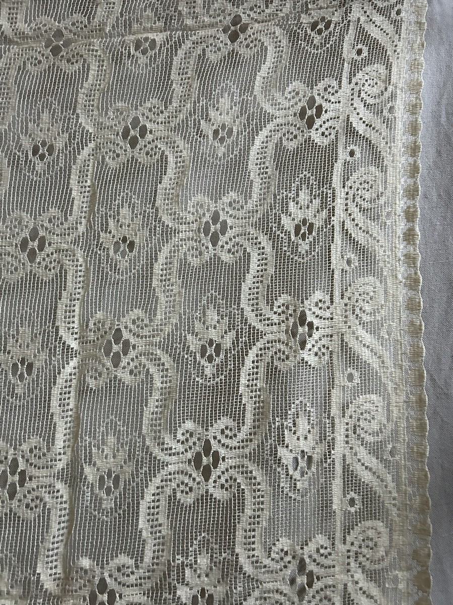 Scottish Lace Curtains Daisy Mae White Lace Tier Curtain Farmhouse