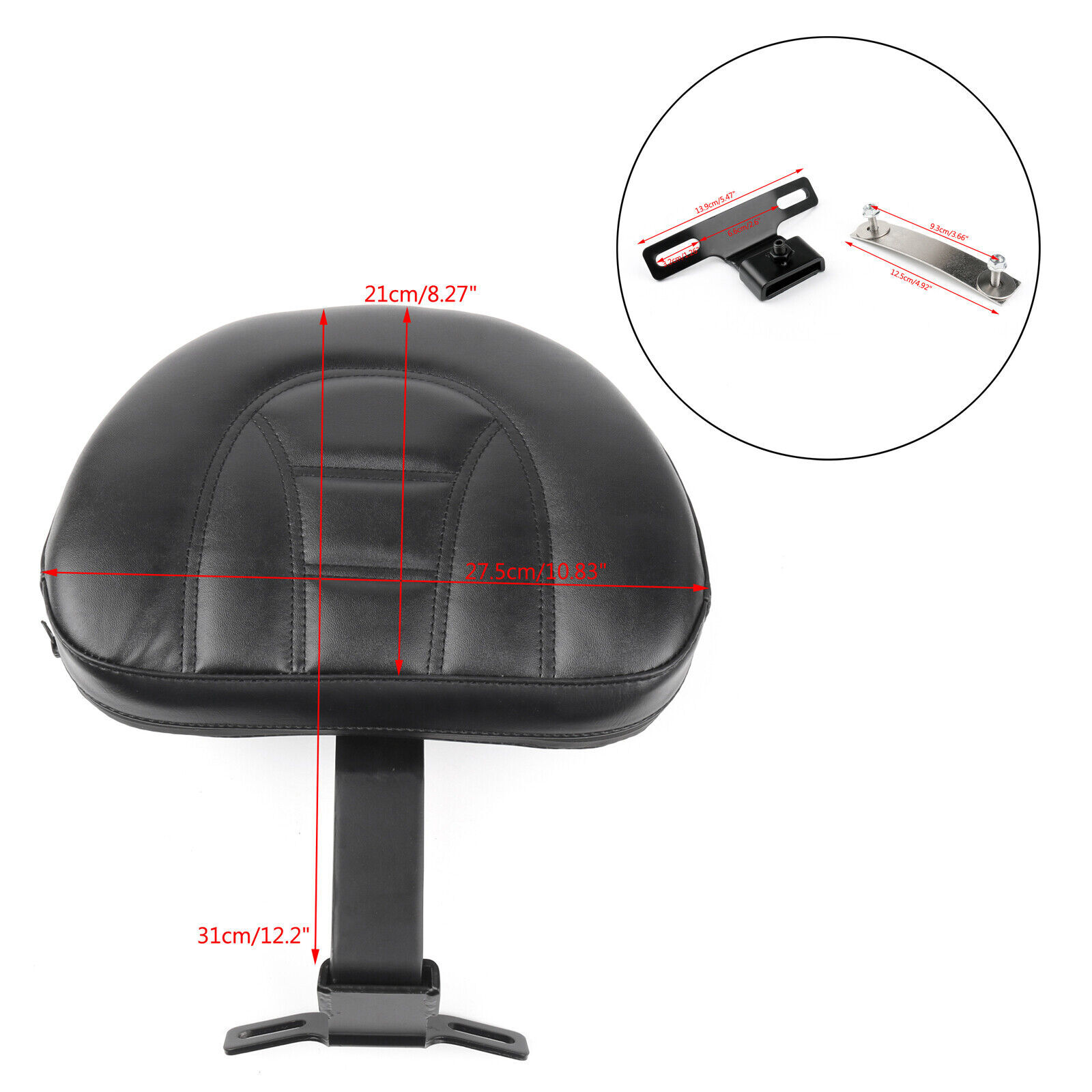 Adjustable Driver Rider Backrest Pad For 07-2019 Fatboy Heritage ...