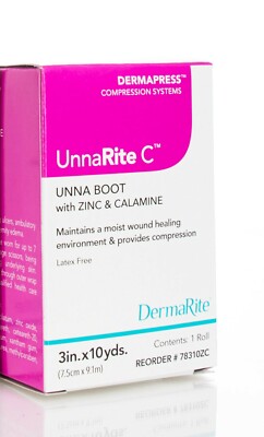 2 Ct DermaRit Unna Boot 3" x 10 Yard with Zinc Oxide And Calamine ...