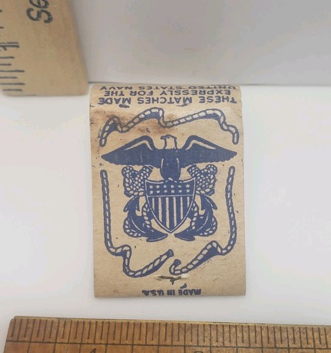 Matchbook United States Navy USN Matches Vintage Old | eBay