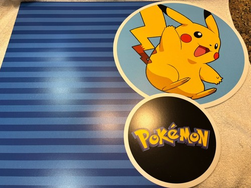 Pokemon Sign Store Display Double Sided Hard Plastic With Clips | eBay