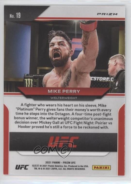 2021 Panini Prizm UFC Silver Prizm Mike Perry #19 u0u | eBay