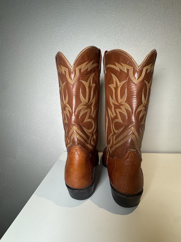 Tony Lama Gold Label Vintage Boots Ostrich Size 12D | eBay