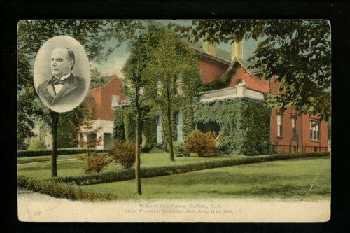 President postcard William McKinley Milburn Residence Buffalo New York ...