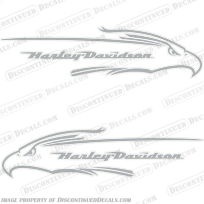 Fits Harley Davidson FXD Eagle Gas Tank Decals - Silver (Set of 2) | eBay