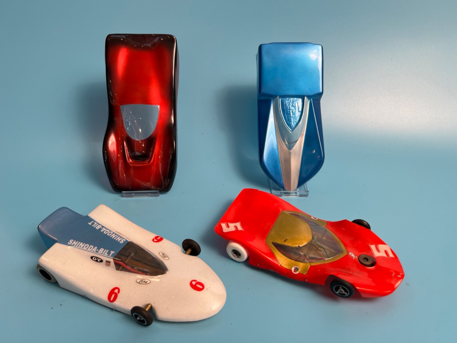 2 x Shinoda Slot-Cars 1/24 plus two painted Shinoda bodies 1/24 | eBay
