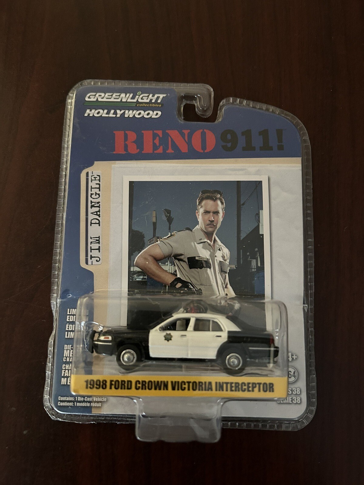 GREENLIGHT 1998 Ford Crown Victoria Reno 911 Police Car Jim Dangle 1:64 ...