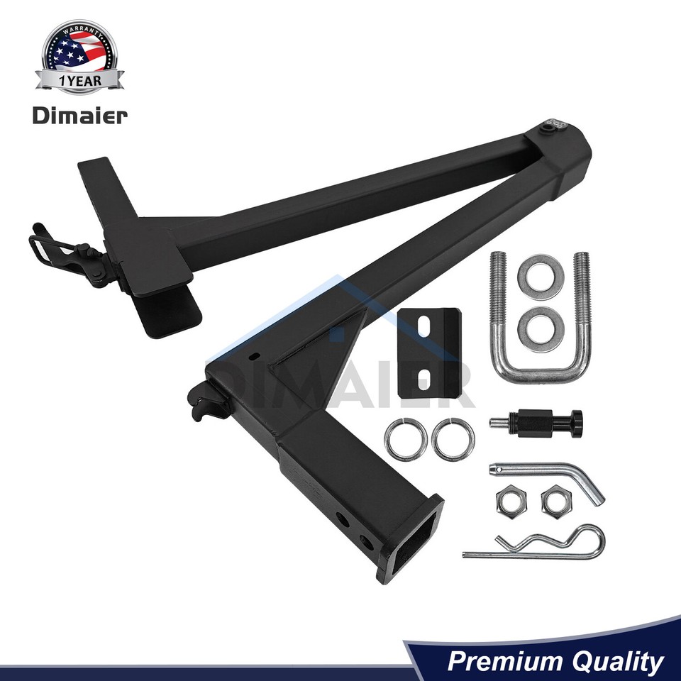 Swing Away Hitch Adapter, 90-Degree Swing Away Arm, Fits 2" Hitch, 180 ...
