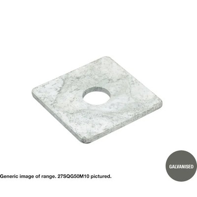Square Washer 50x50 M16 Galvanised - Box of 100 | eBay Australia