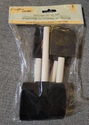 Crafter’s Square Sponge Brush Set 5-Count Pack | eBay