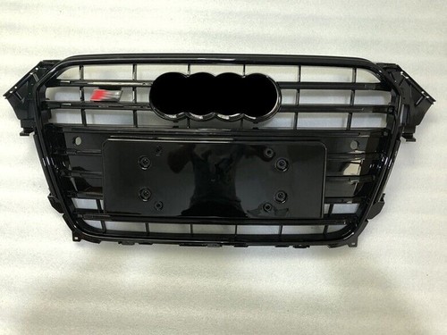 For Audi A4 B8.5 S4 2013 2014 2015 Front Bumper Grille All Black ...