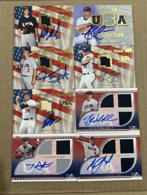 (15) Lot of Upper Deck UD USA Baseball Signed Auto Jersey Cards | eBay