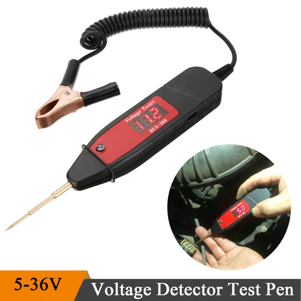 Digital Car Fuse Electric Circuit Probe Tester 5-36V Voltage Detector ...