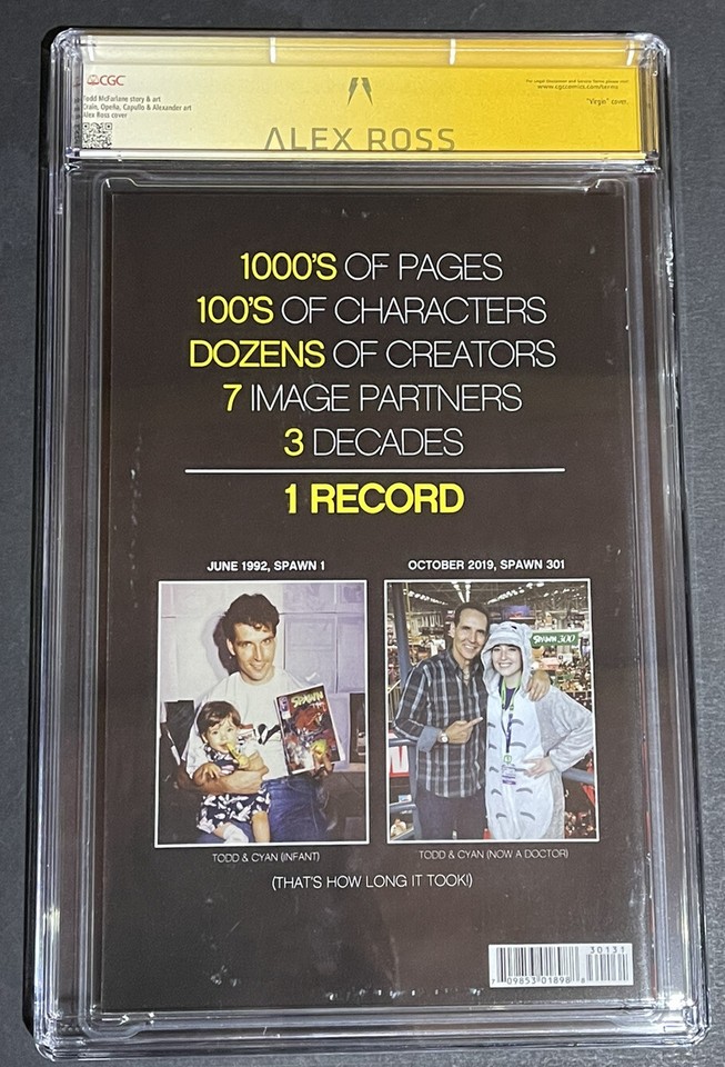 Spawn #301 McFarlane Image Comics Signed By Alex Ross Virgin Variant ...