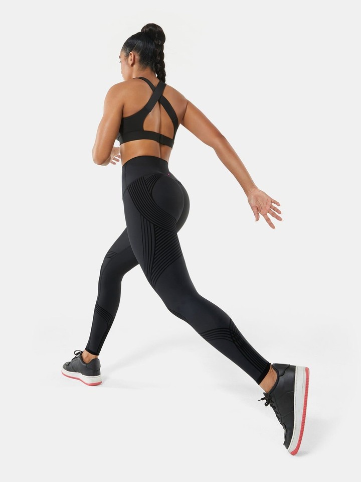 New! Fanka Body Sculpt Leggings (Reversible Wear) Full Length Black ...