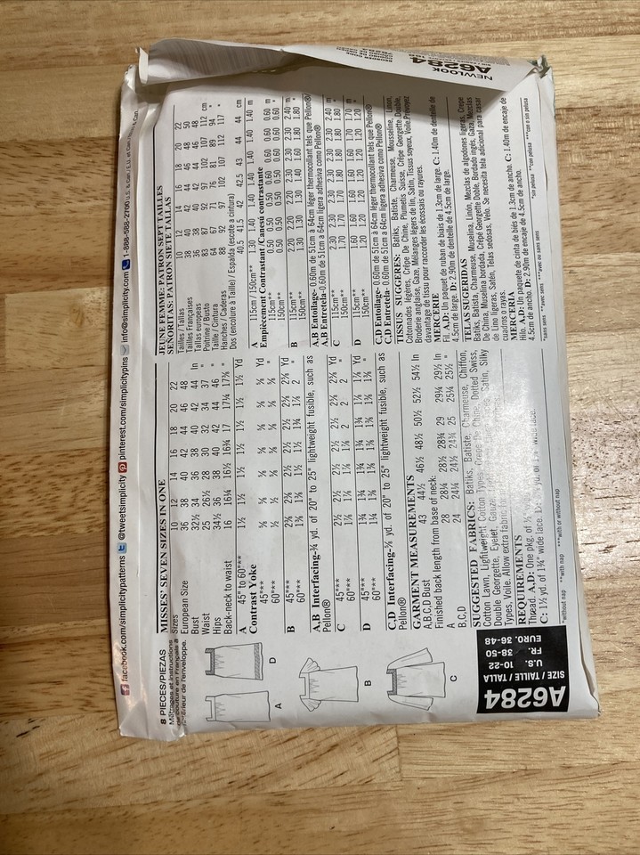 New Look 6284 Sewing Pattern Misses Blouse, Size U.S. 10-22 | eBay