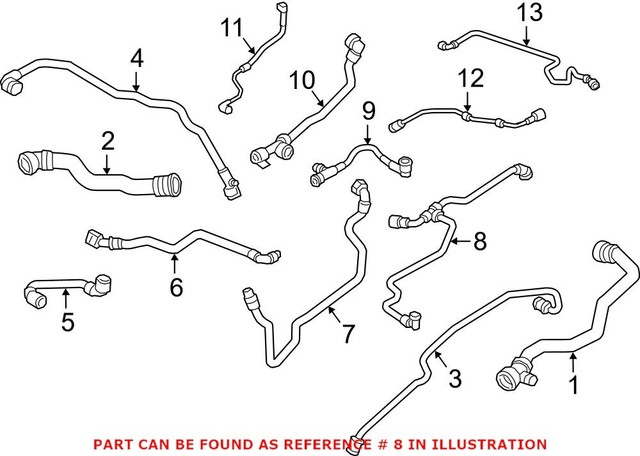 Genuine OEM Engine Coolant Hose for BMW 17128602642 for sale online | eBay