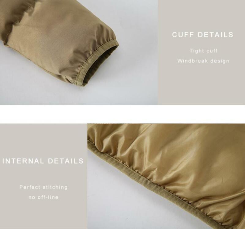 Women's Wadded Jacket Stand-Up Collar Casual Warm Winter Cotton Quilted ...